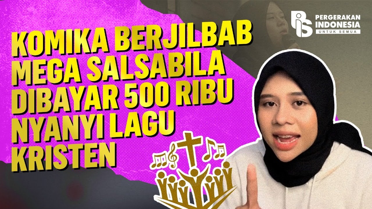 KOMIKA BERJILBAB MEGA SALSABILA DIBAYAR 500 RIBU NYANYI LAGU KRISTEN ...