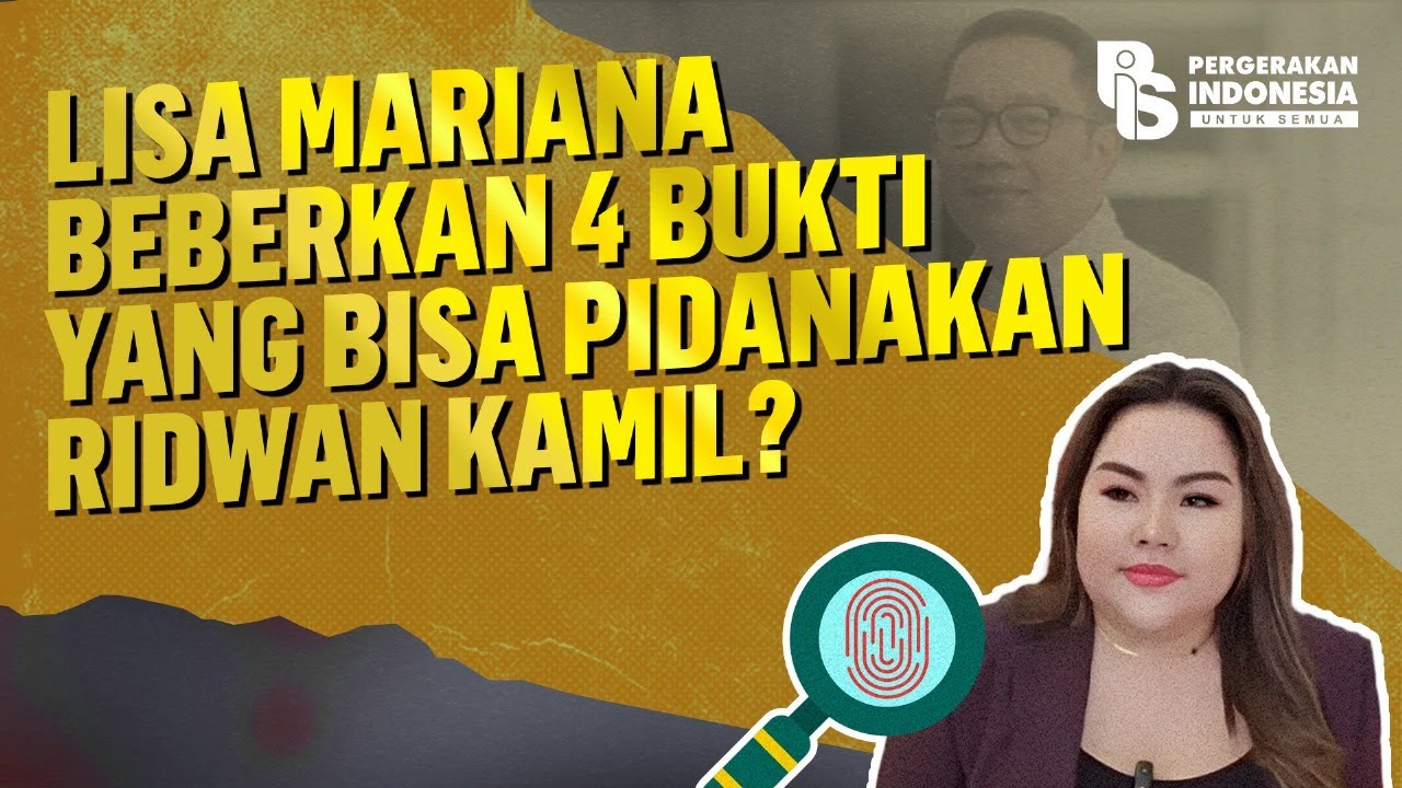 Lisa Mariana Beberkan 4 Bukti Yang Bisa Pidanakan Ridwan Kamil ...